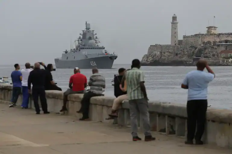 Russian Warships in Cuban Harbor Ahead of Military Exercises in the ...
